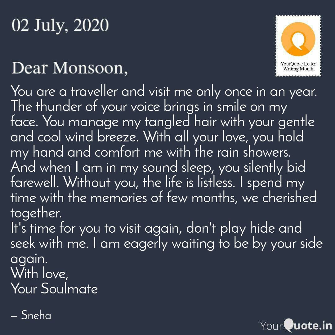 Letter to Monsoon – The Journey To Learn